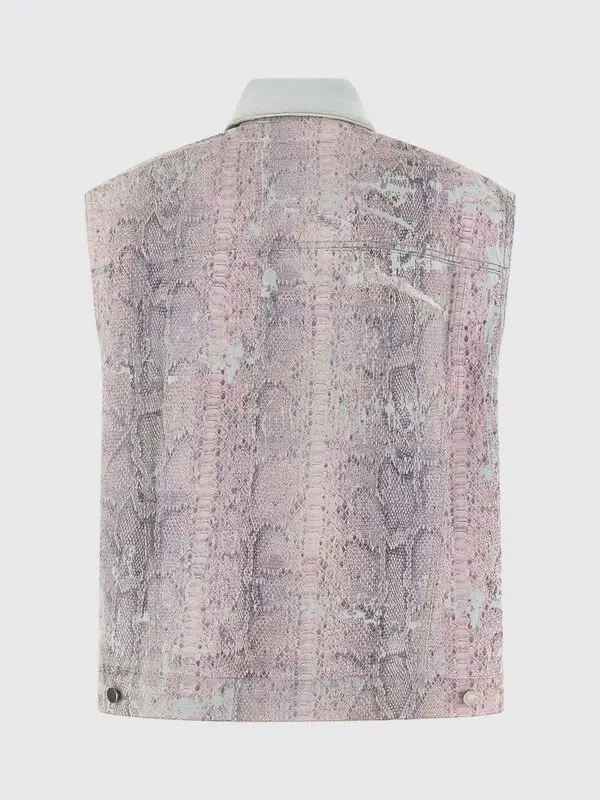 HAIKURE Python Print Denim Shirt Vest