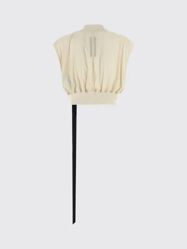 Rick Owens Short-sleeved Cropped Nylon Bomber Jacket - Beige