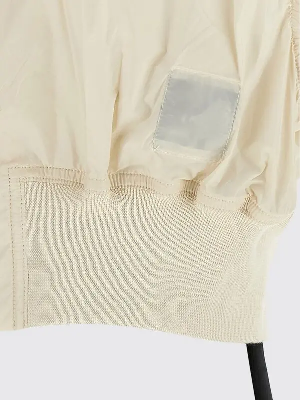 Rick Owens Short-sleeved Cropped Nylon Bomber Jacket - Beige