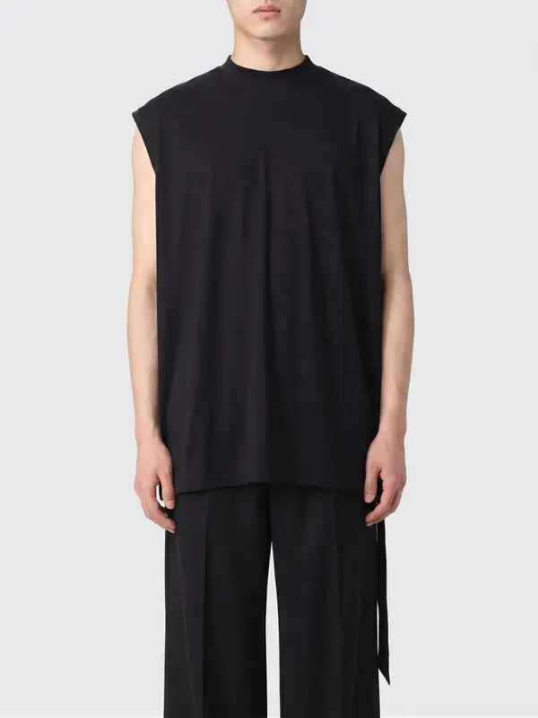 Rick Owens Sleeveless Crew Neck Jersey Tank Top - Black