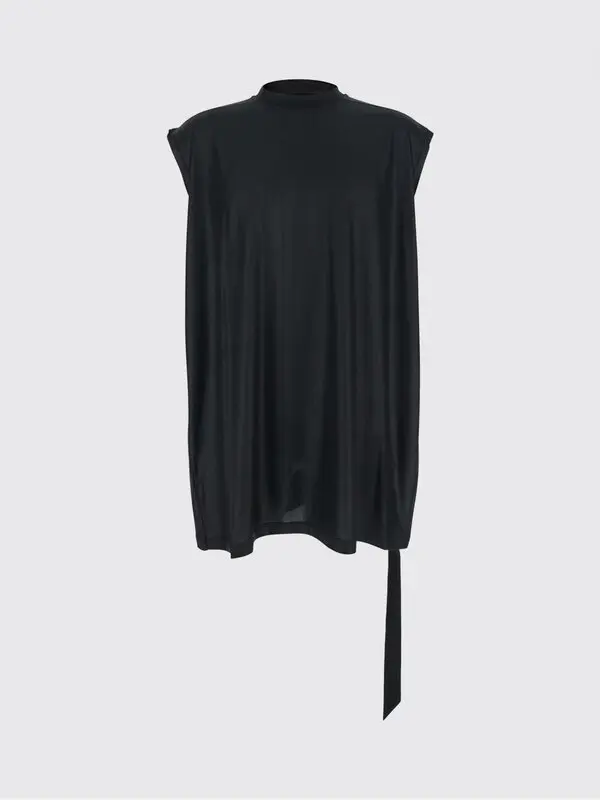 Rick Owens Sleeveless Crew Neck Jersey Tank Top - Black