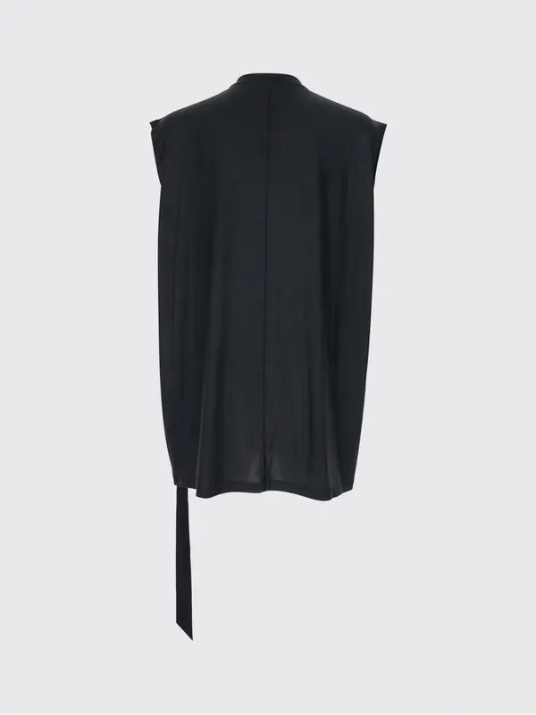 Rick Owens Sleeveless Crew Neck Jersey Tank Top - Black