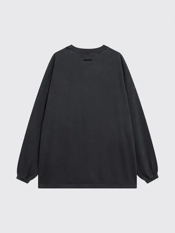 Fear Of God Long-sleeved Cotton T-shirt With Logo And Dropped Shoulders