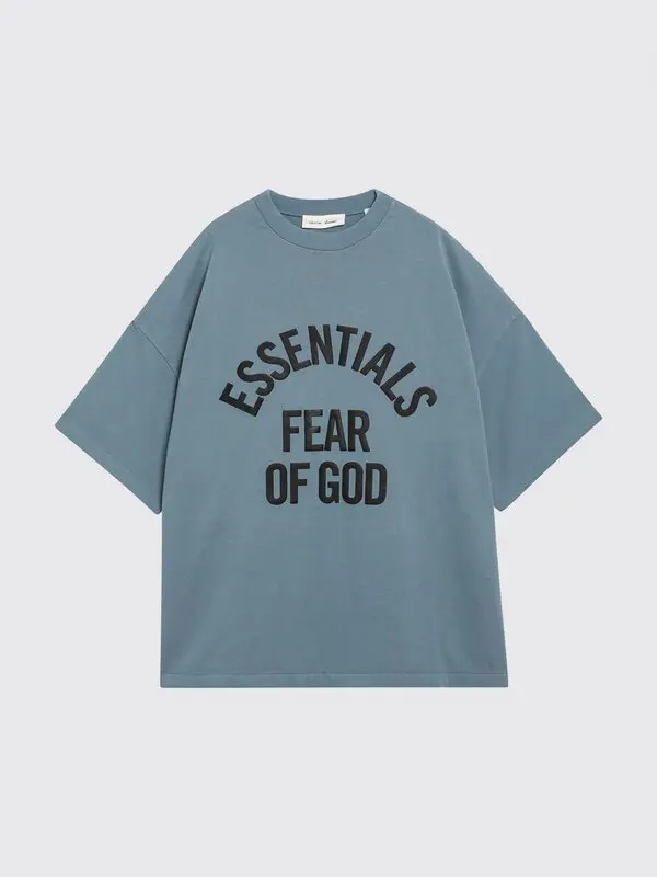Fear Of God Cotton T-shirt With Contrast Logo And Dropped Shoulders