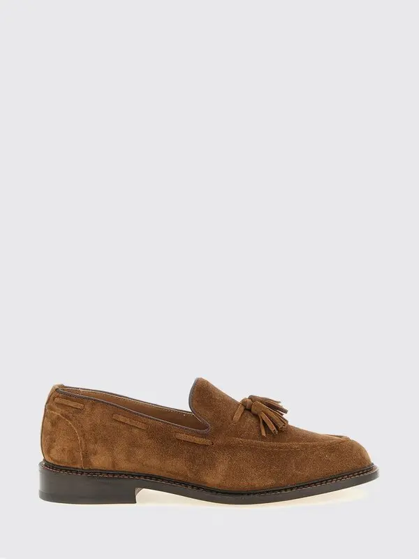 TRICKER'S Elton Suede Calfskin Tassel Loafers - Brown