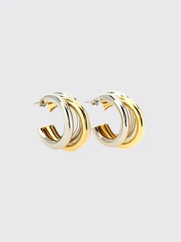 Rabanne Half-hoop Earrings With Engraved Logo - Multicolor