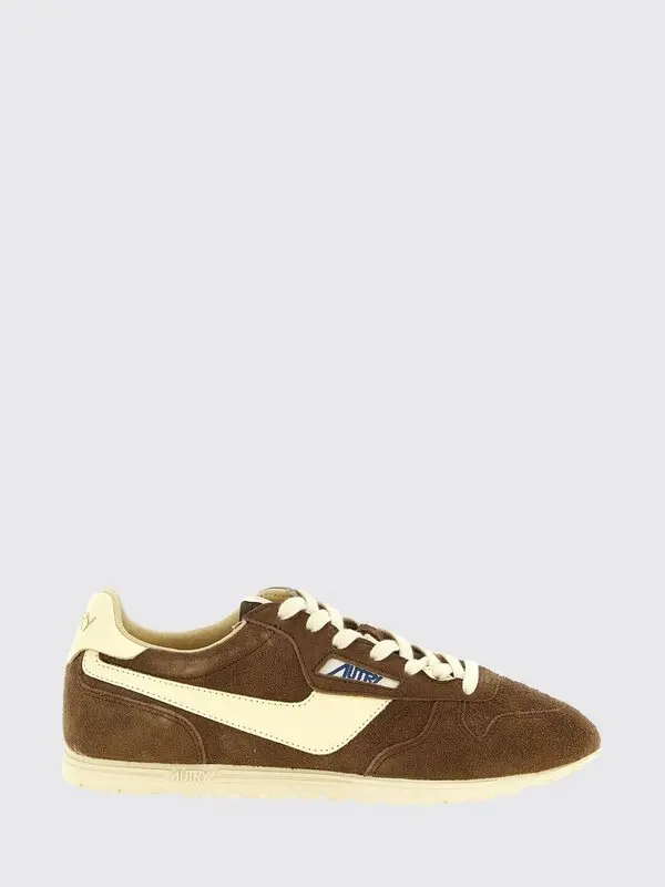 AUTRY Windspin Low Top Leather And Nylon Sneakers With Suede Inserts - Brown