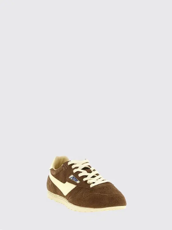 AUTRY Windspin Low Top Leather And Nylon Sneakers With Suede Inserts - Brown
