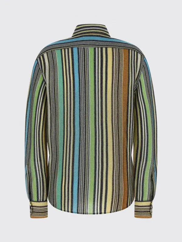 Missoni Long-sleeved Shirt In Viscose And Lurex With Stripes