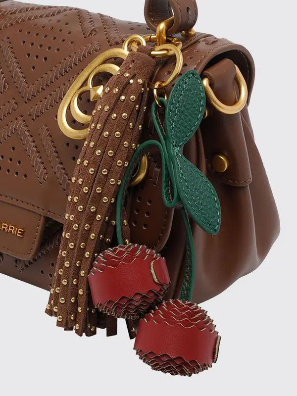 LA CARRIE Atena Labyrinth Perforated Calfskin Leather Mini Bag With Charm