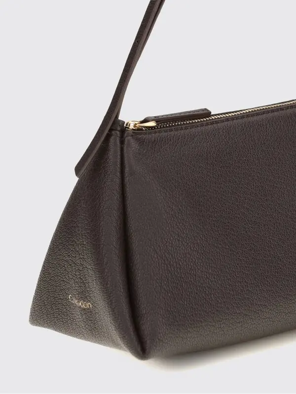 Calvin Klein Aurelis Natural Grain Leather Shoulder Bag