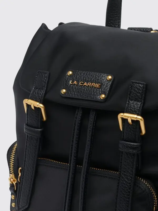 LA CARRIE Dark Wave Nylon Backpack With Flap And Buckle Closure