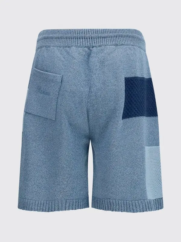 LANEUS Cotton Knit Knee-length Jogging Shorts - Denim