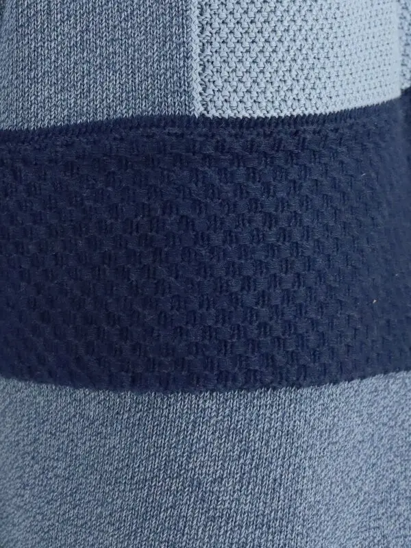 LANEUS Cotton Knit Knee-length Jogging Shorts - Denim