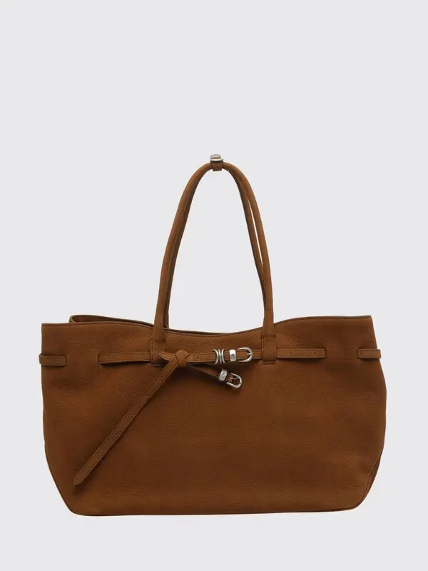 MARGESHERWOOD Grandma Pebbled Leather Tote Bag With Double Handles