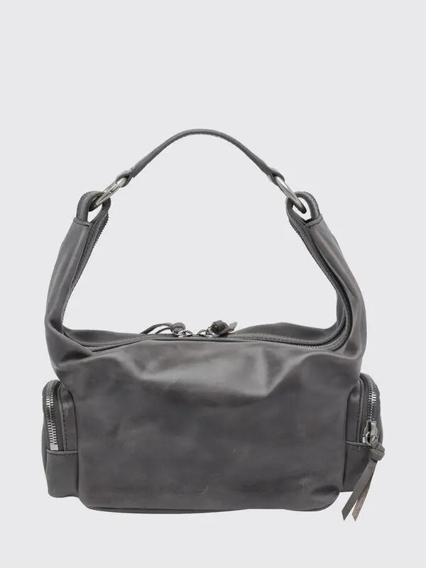 MARGESHERWOOD Smooth Calfskin Leather Hobo Bag With Double Zip Closure