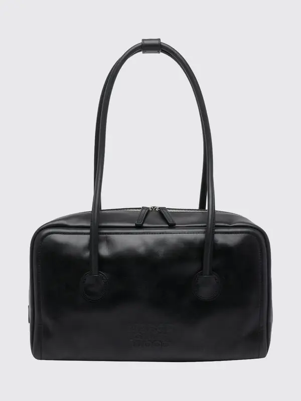 MARGESHERWOOD Boston Smooth Calfskin Leather Shoulder Bag With Double Handle