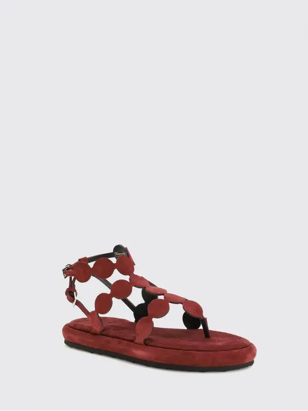 Pierre Hardy Suede Thong Sandals With Ankle Strap