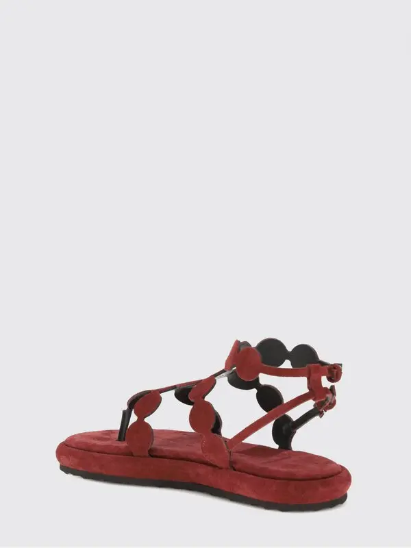 Pierre Hardy Suede Thong Sandals With Ankle Strap