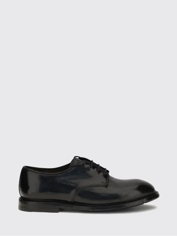 Premiata Smooth Calfskin Leather Derby Lace-up Shoes - Black