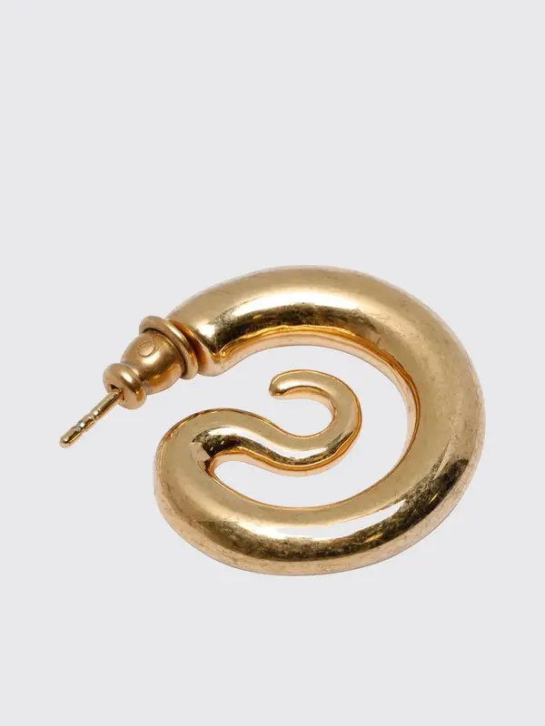 PANCONESI Serpent Contemporary Hoop Earrings In 18kt Gold-plated Metal