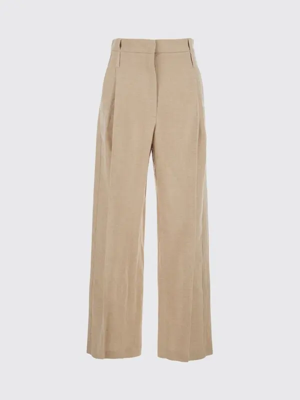 TELA High-waisted Linen And Cotton Wide-leg Tailored Trousers