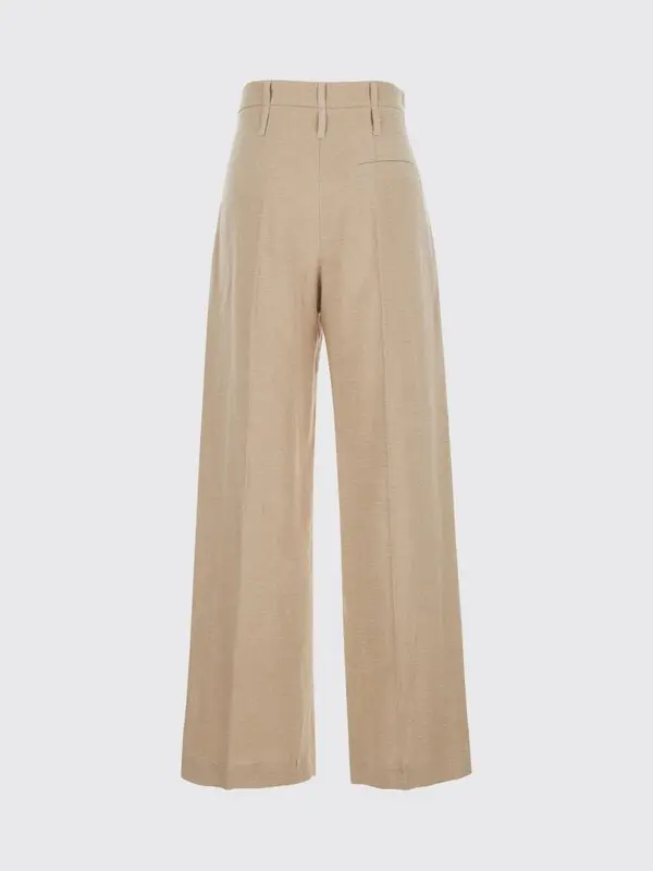 TELA High-waisted Linen And Cotton Wide-leg Tailored Trousers