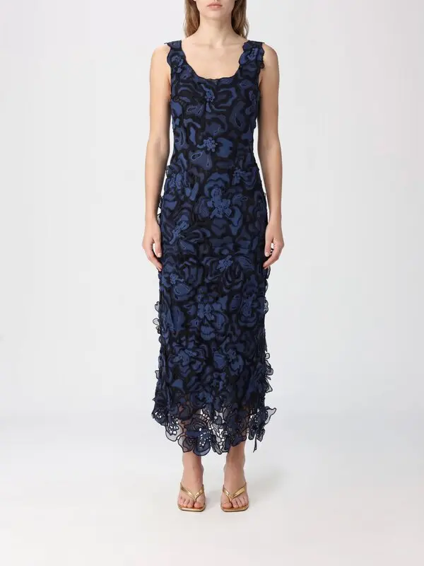 Simkhai Off-the-shoulder Floral Lace Midi Cocktail Dress