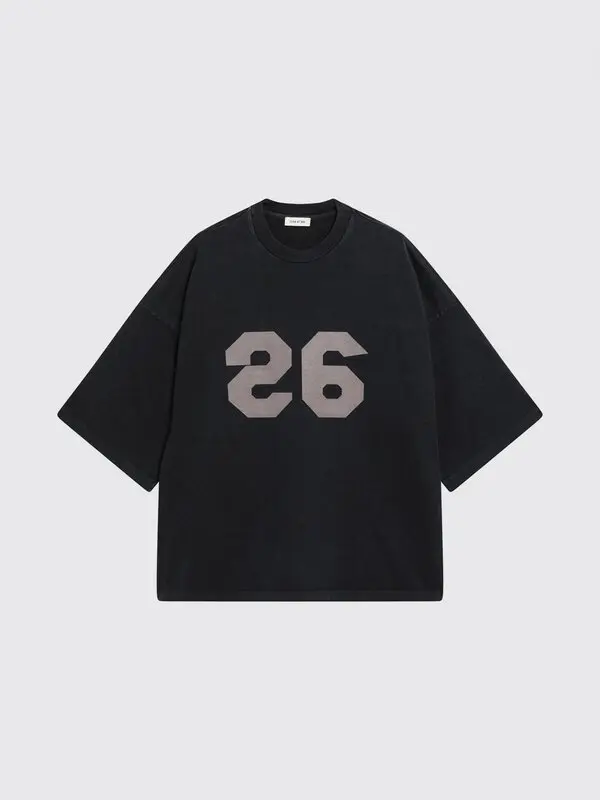 Fear Of God Relaxed Fit Cotton T-shirt With Slogan And Contrast Logo Print