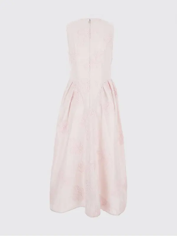 ROTATE BY BIRGER CHRISTENSEN Off-the-shoulder Floral Mesh A-line Midi Dress With Fringes