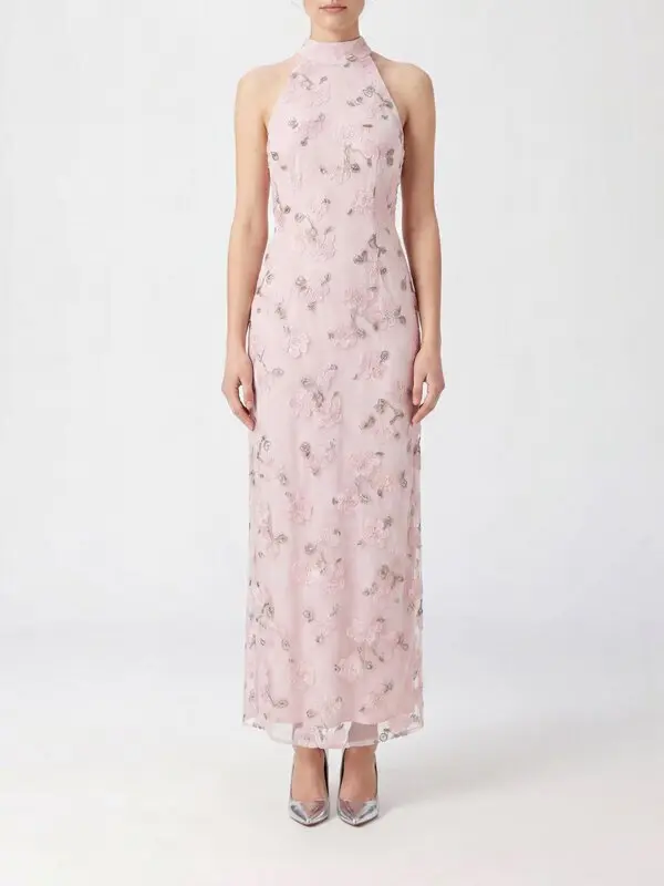 ROTATE BY BIRGER CHRISTENSEN Embellished Maxi Dress - Pink