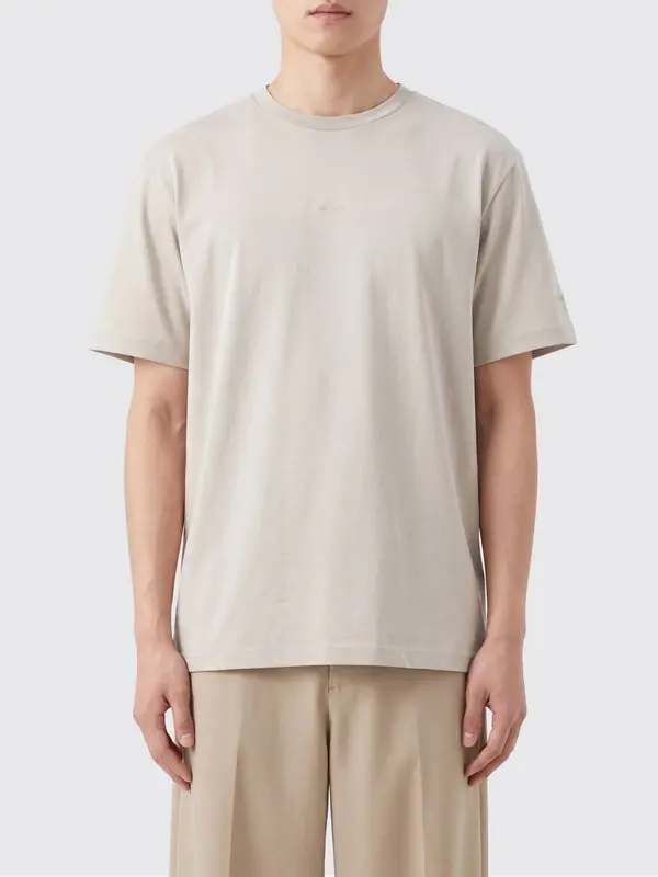 TATRAS Crewneck Cotton T-shirt With Tone-on-tone Logo On The Chest - Grey