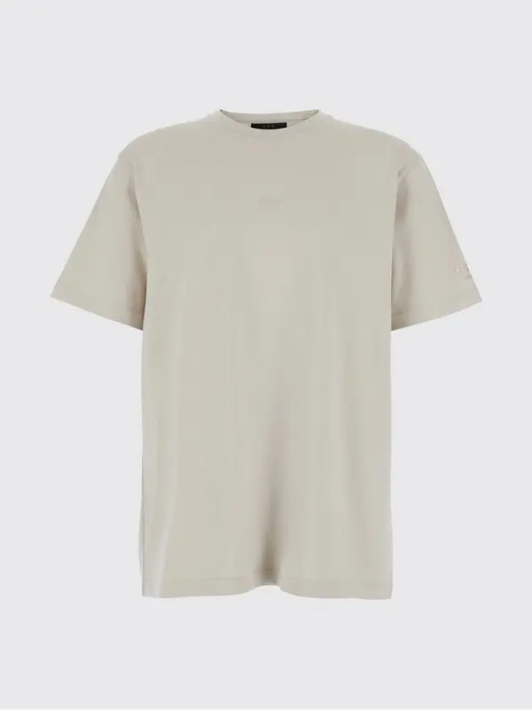 TATRAS Crewneck Cotton T-shirt With Tone-on-tone Logo On The Chest - Grey
