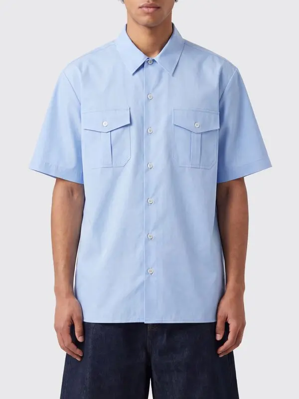 MAISON MARGIELA Striped Cotton Bowling Shirt With Short Sleeves