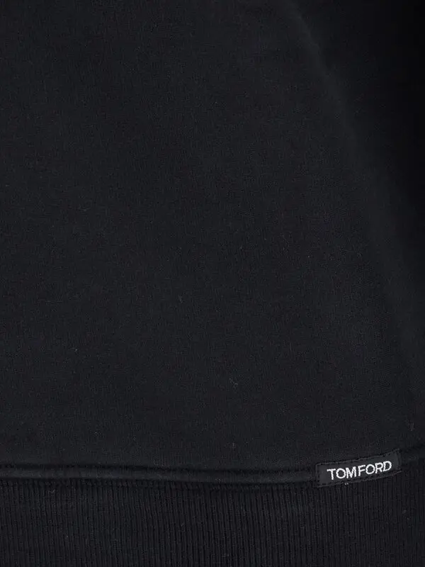 TOM FORD Relaxed Fit Cotton Crewneck Sweatshirt With Dropped Shoulders