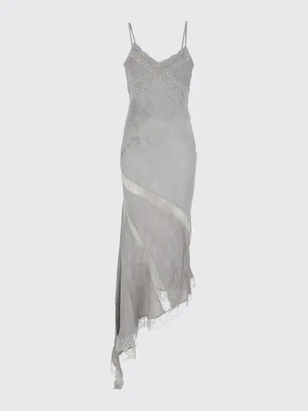 Andamane Lace Trimmed Asymmetrical Dress