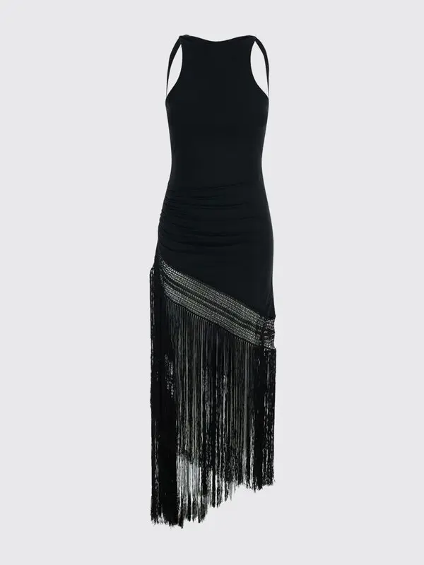 Andamane Halterneck Maxi Dress With Fringe