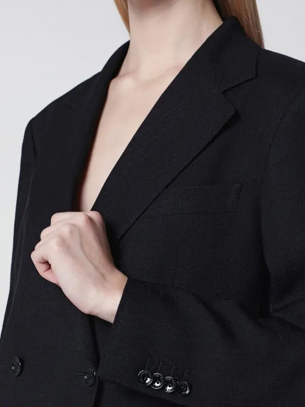 Tagliatore Double-breasted Viscose Blend Blazer With Two-button Closure