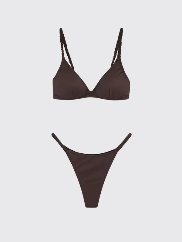 MC2 SAINT BARTH Two-piece V-neck Low-waist Bikini - Brown