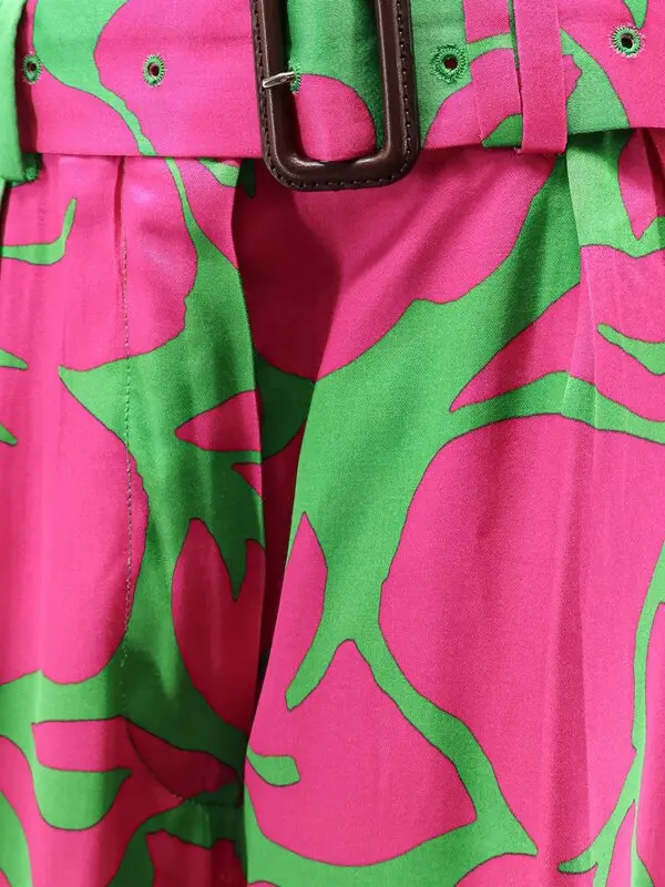 Dries Van Noten High-waisted Floral Print Satin Palazzo Trousers