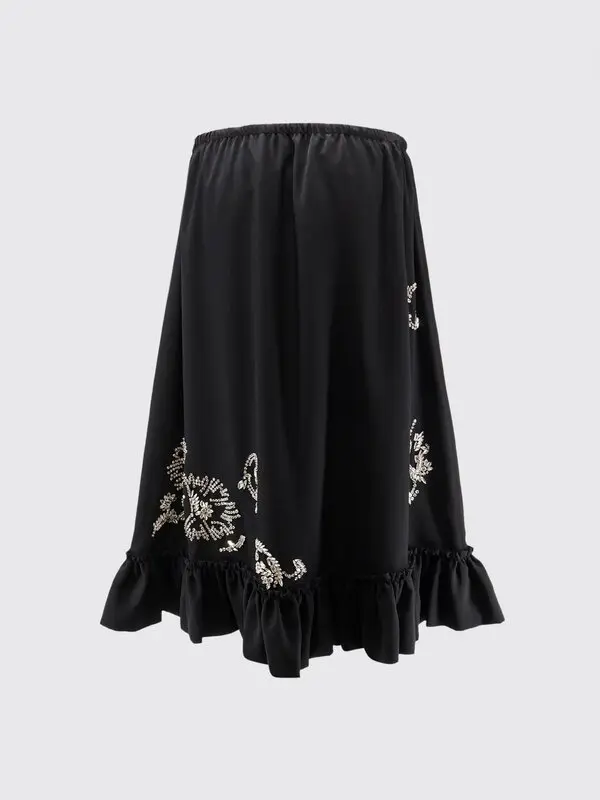 Dries Van Noten Crystal-embellished Polyester Midi Skirt With Elasticated Waist