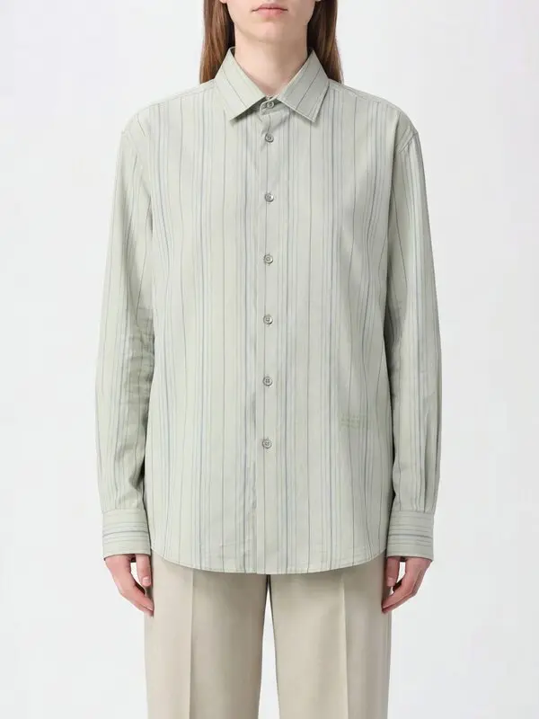 MAISON MARGIELA Striped Cotton Shirt - Sage