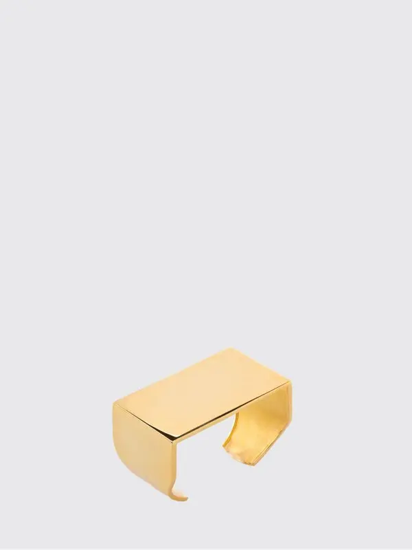 Federica Tosi Lily Rectangular Design Brass Cuff Bangle - Yellow