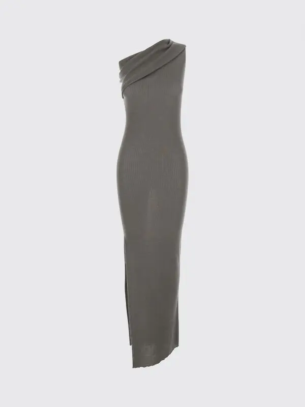 Rick Owens Asymmetric One-shoulder Knit Midi Dress