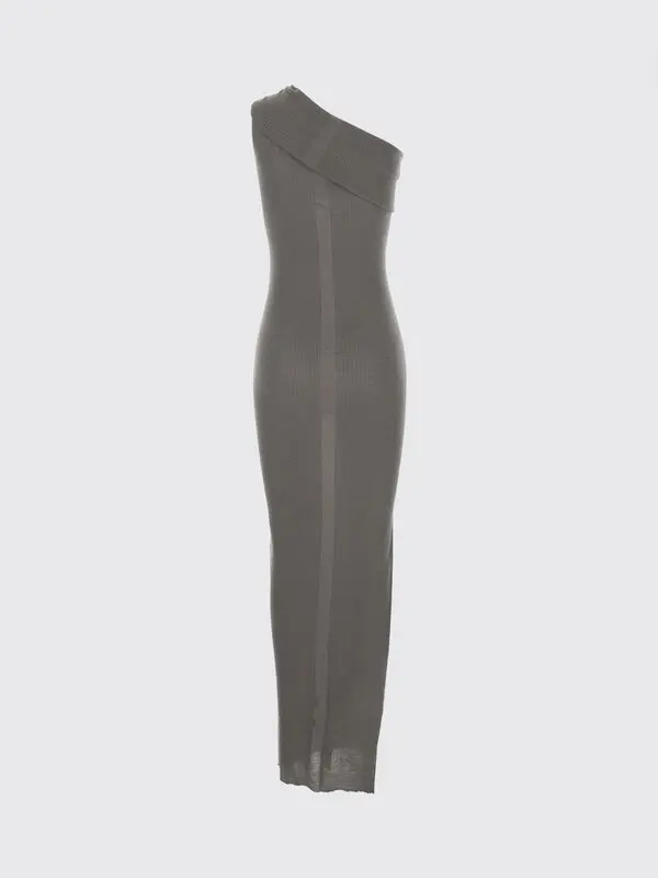 Rick Owens Asymmetric One-shoulder Knit Midi Dress