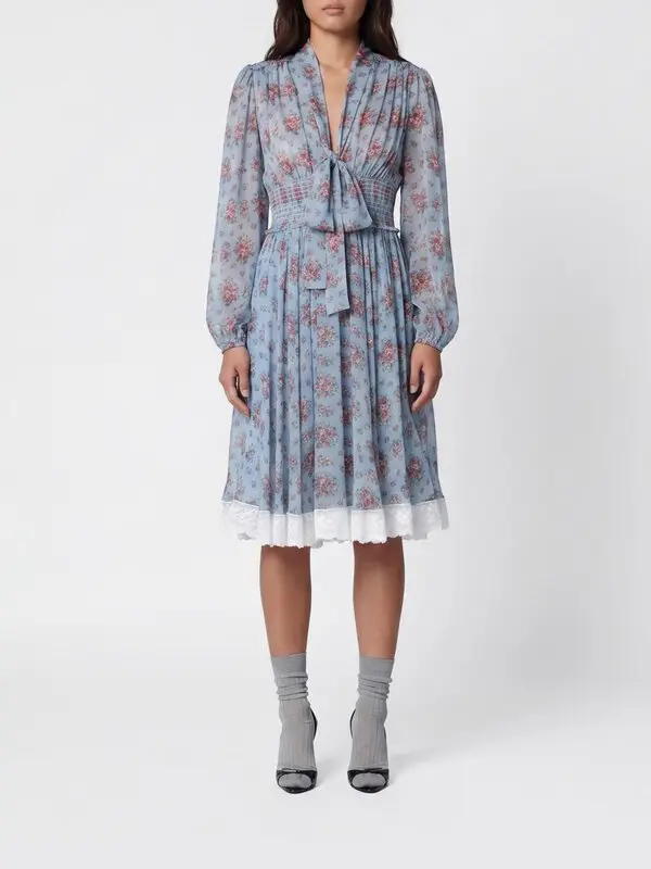 Dolce & Gabbana Floral Print Midi Dress - Multicolor