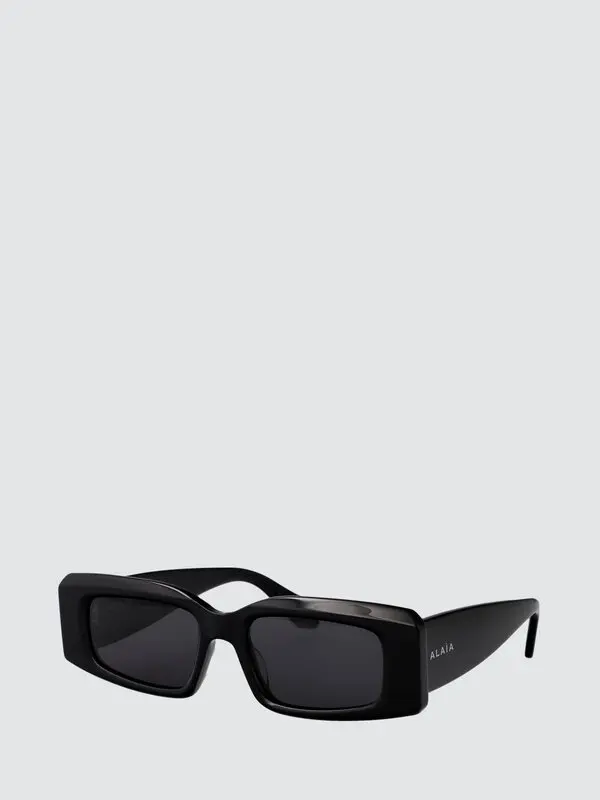 Alaïa Rectangular Recycled Acetate Sunglasses - Black