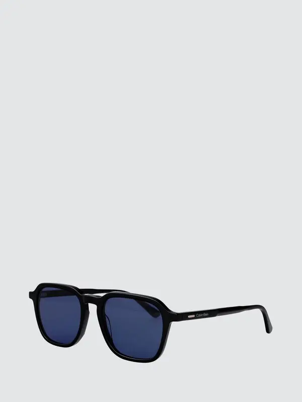 Calvin Klein Aviator Acetate Sunglasses With Cr-39 Lenses - Black