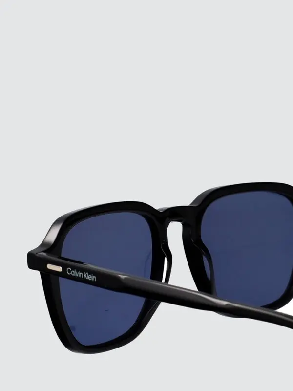 Calvin Klein Aviator Acetate Sunglasses With Cr-39 Lenses - Black