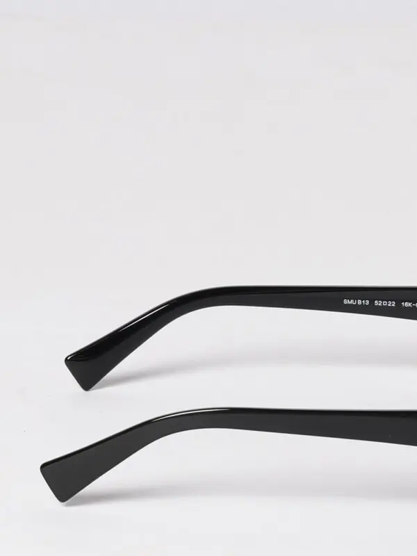 Miu Miu Rectangular Frame Acetate Sunglasses With Contrast Logo - Black